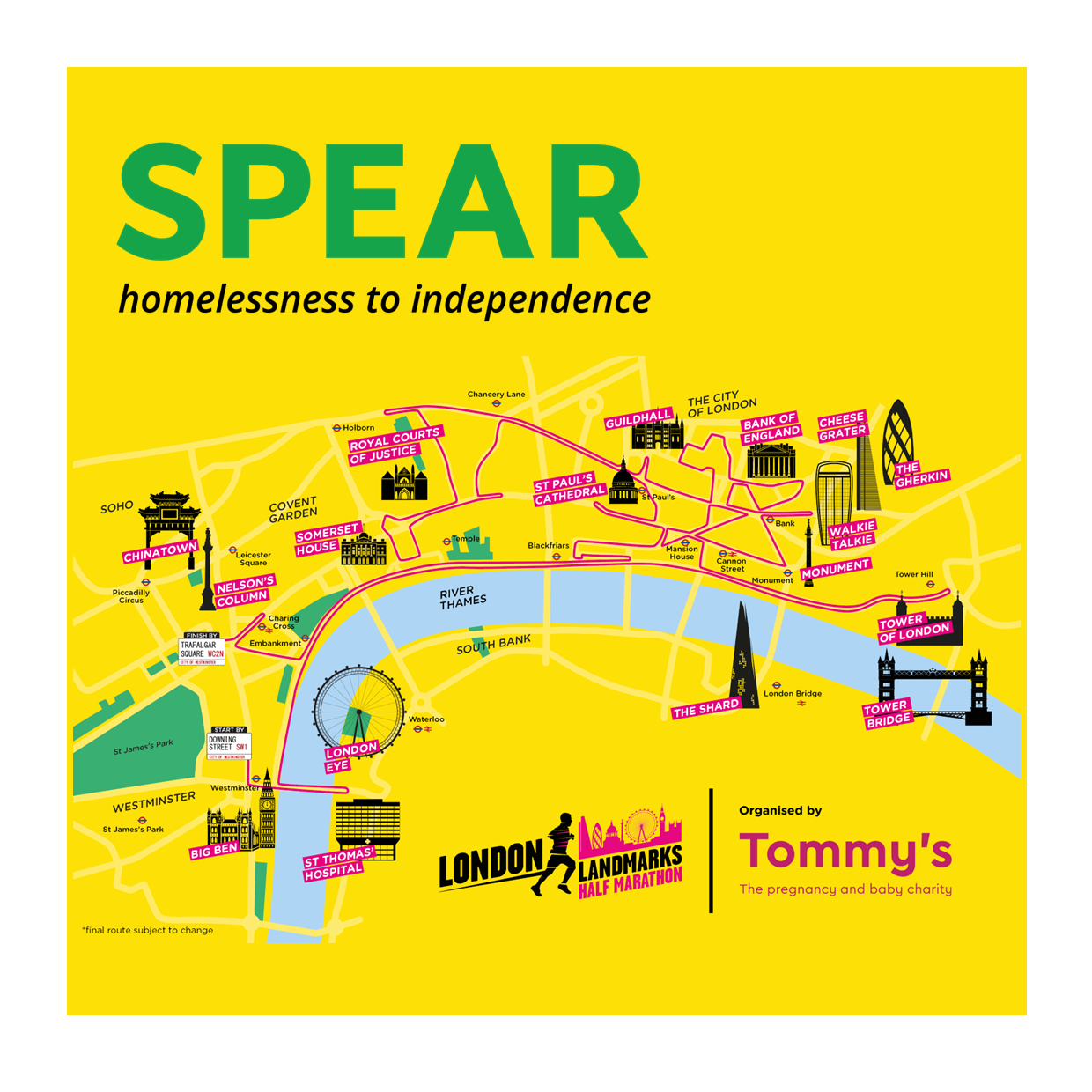 London Landmarks Half Marathon 12 April 2026 - SPEAR London